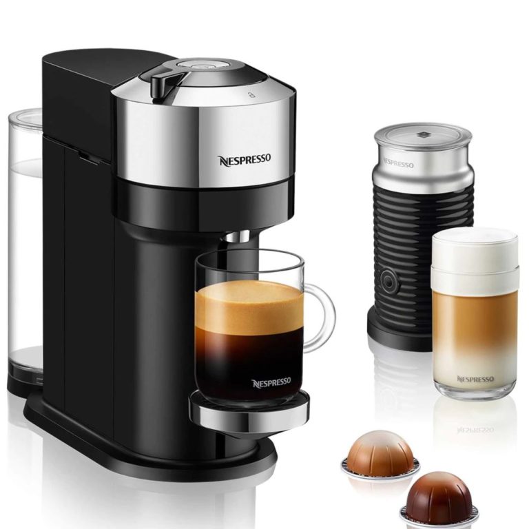 Nespresso Vertuo Next Deluxe by De’Longhi with Aeroccino – Chrome – Premco